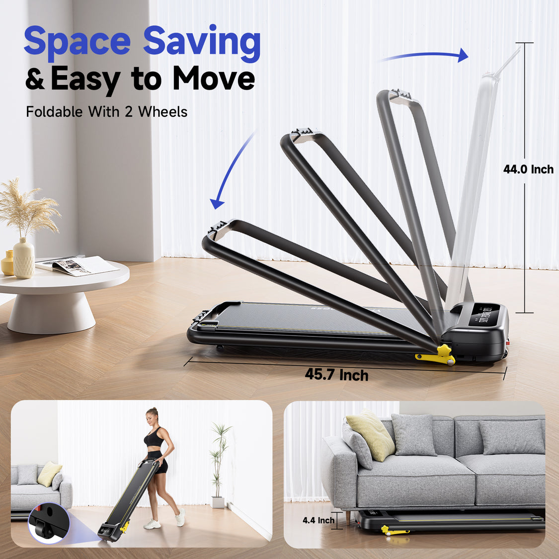 YPOO ZP01 Foldable Treadmill with Incline, Black Color – YPOO Fitness